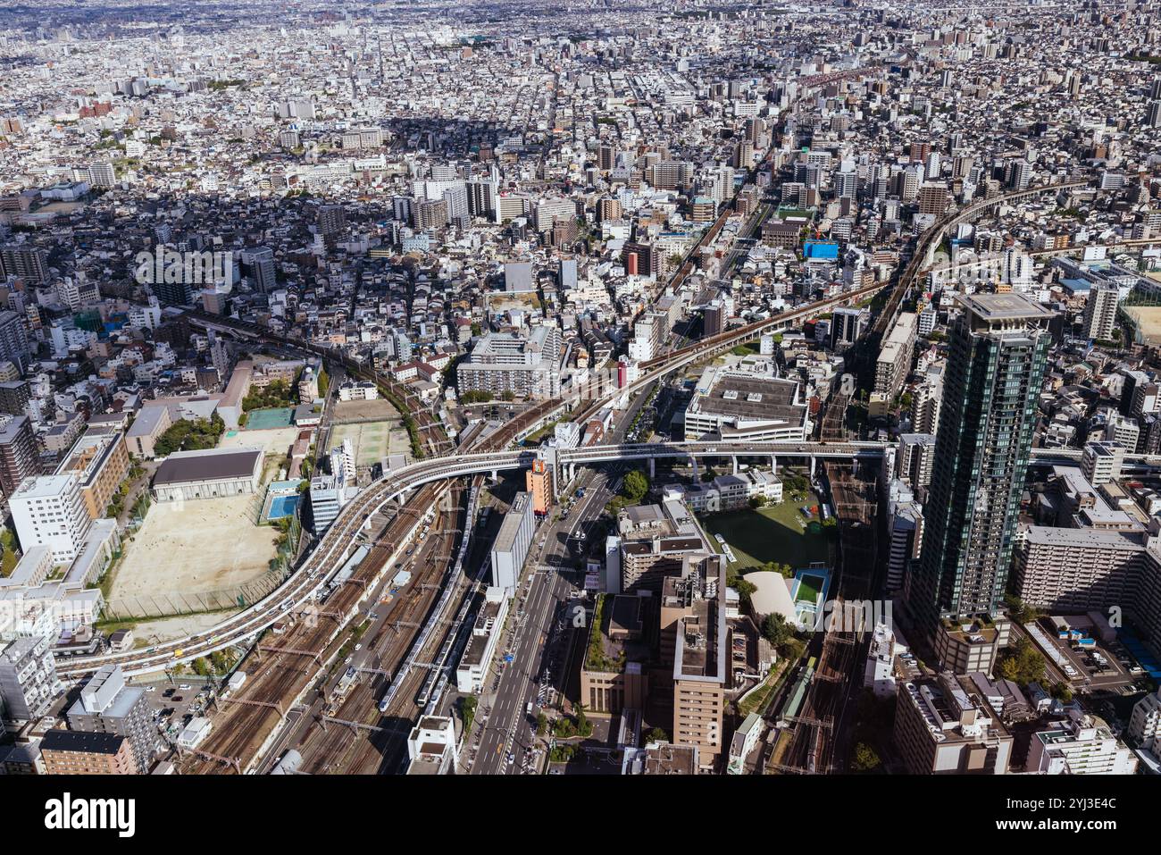 Osaka Aerial View in Japan Stock Photo - Alamy
