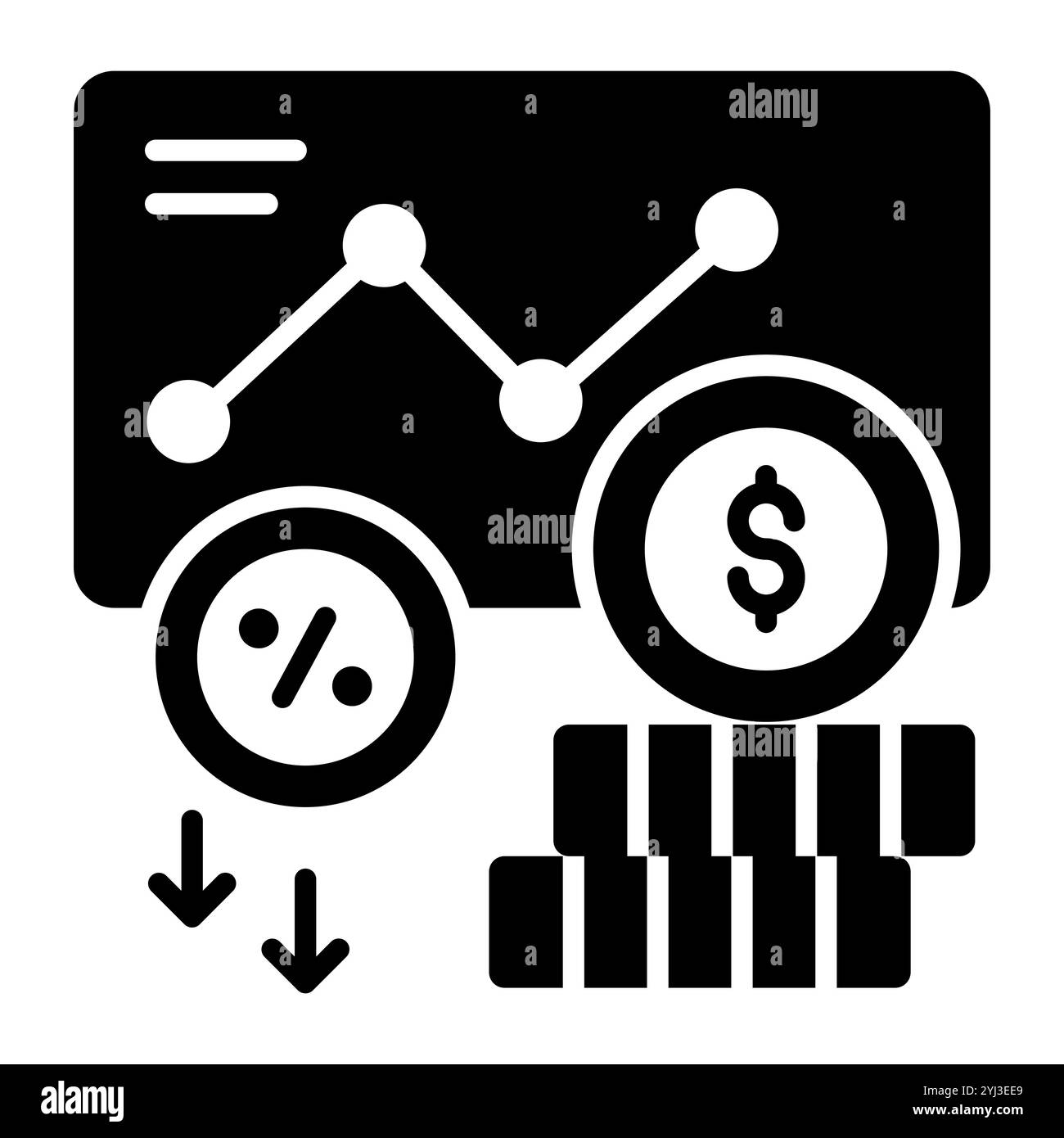loan interest rate, Premium quality vector illustration concept. Glyph ...