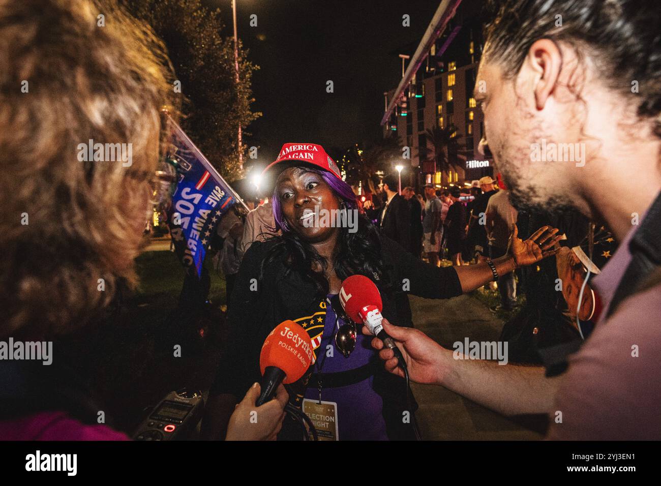West Palm Beach, Florida, USA. 6th Nov, 2024. Trump supporter and Moms ...