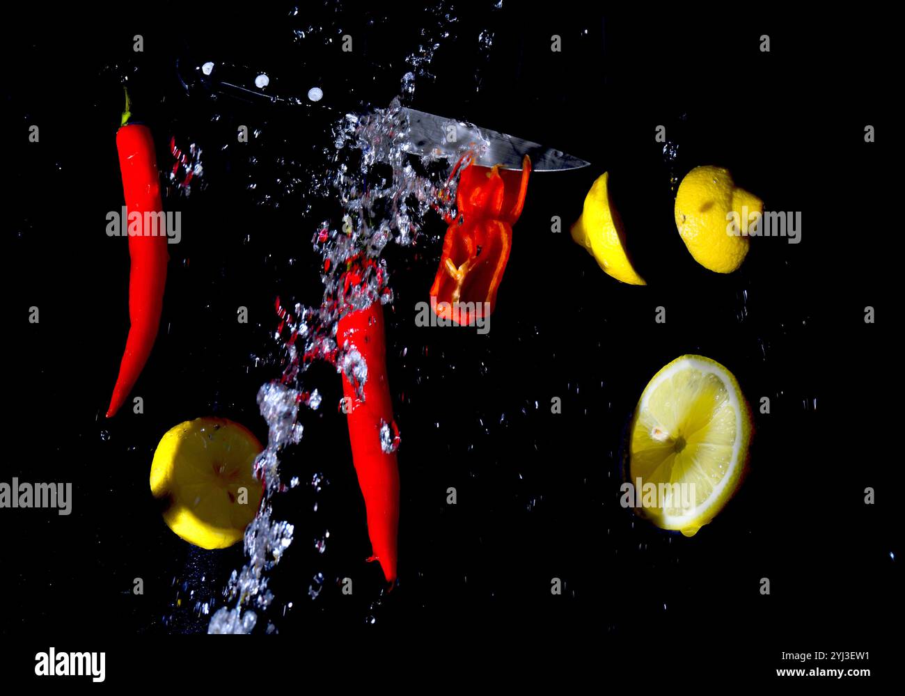 Red and yellow food advert hi-res stock photography and images - Alamy