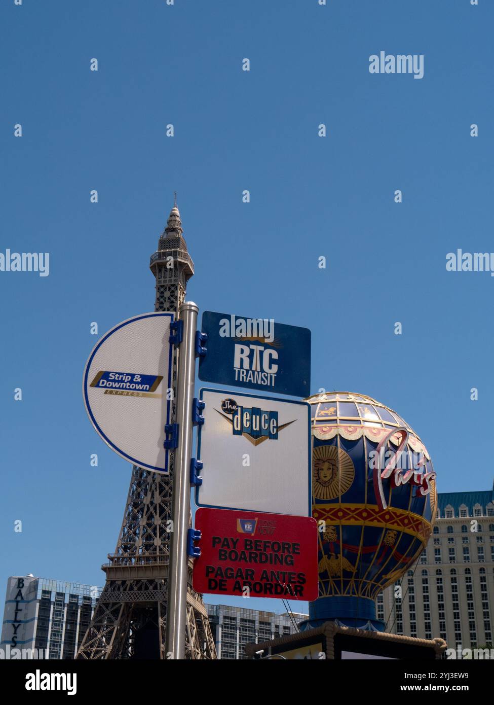 LAS VEGAS, NEVADA, USA - MAY 31, 2013: RTC Transit Bus Stop for the ...