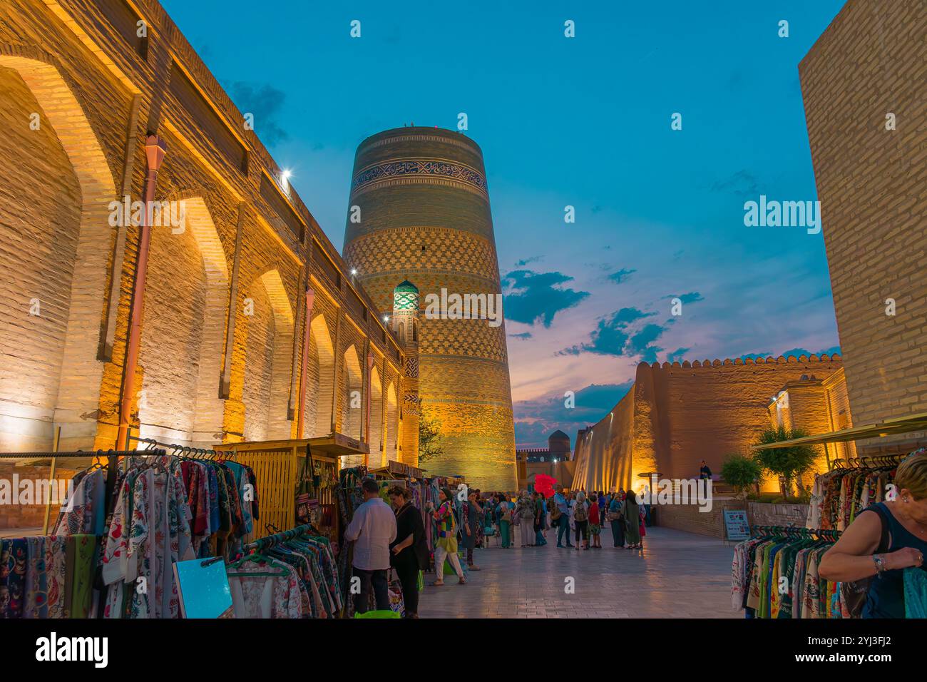 Khiva,Uzbekistan; September, 21,2024:This breathtaking night view of ...