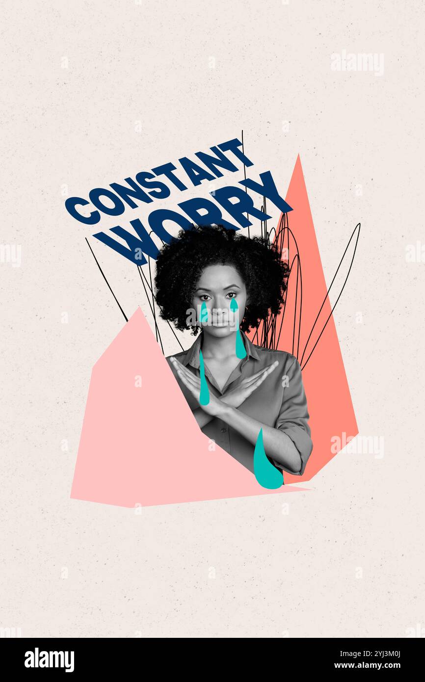 Poster sketch image artwork 3D photo collage of african race hairdo ...