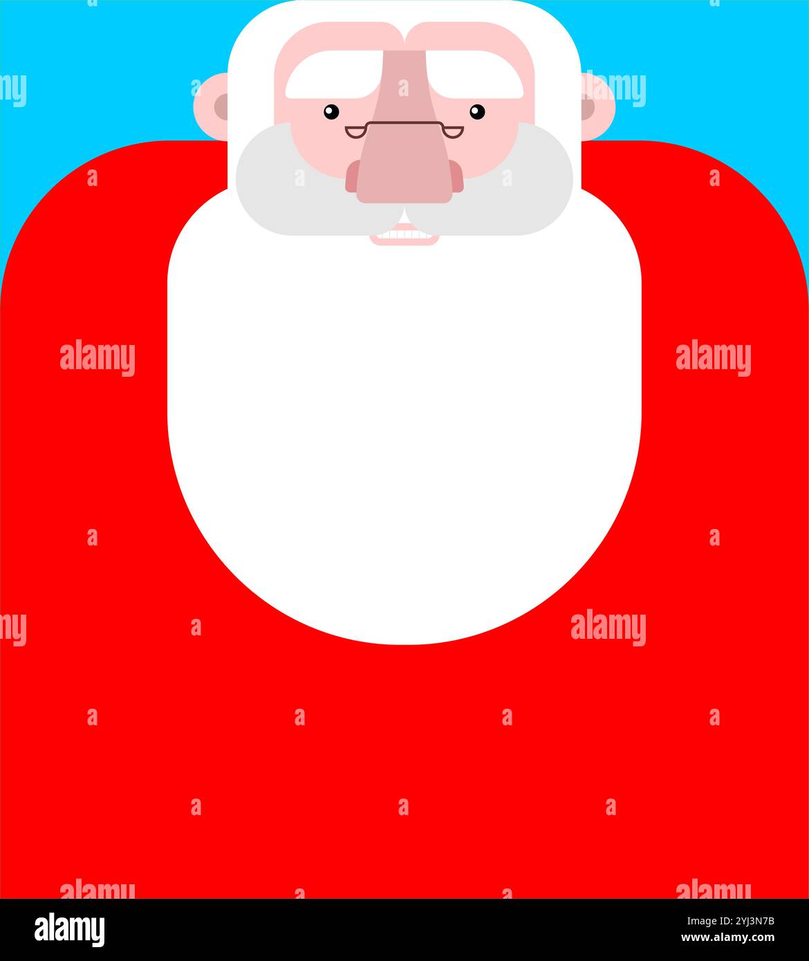 Santa beard place for text. Santa Claus Congratulations card for ...