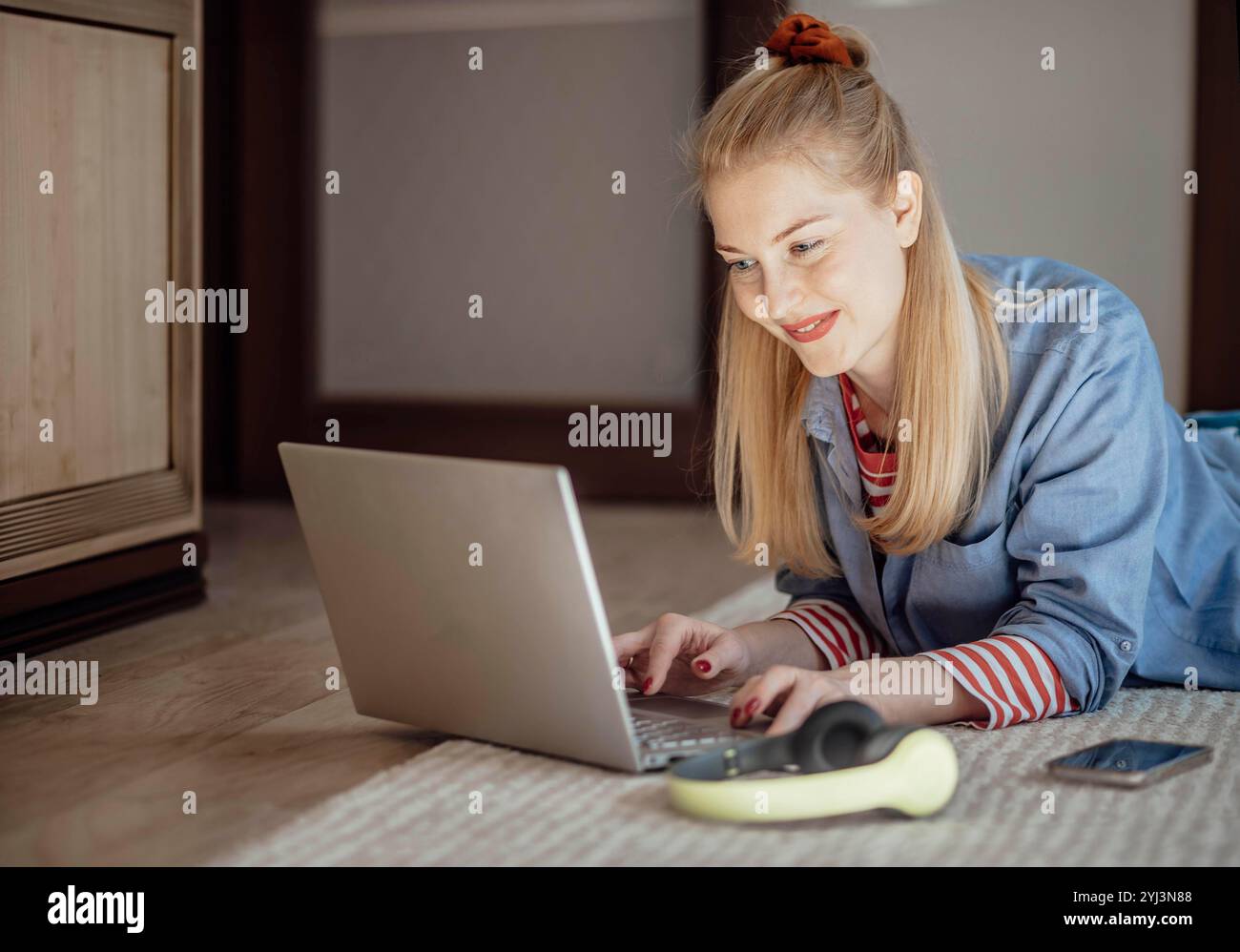 Take control of digital habits for better mental health. woman ...