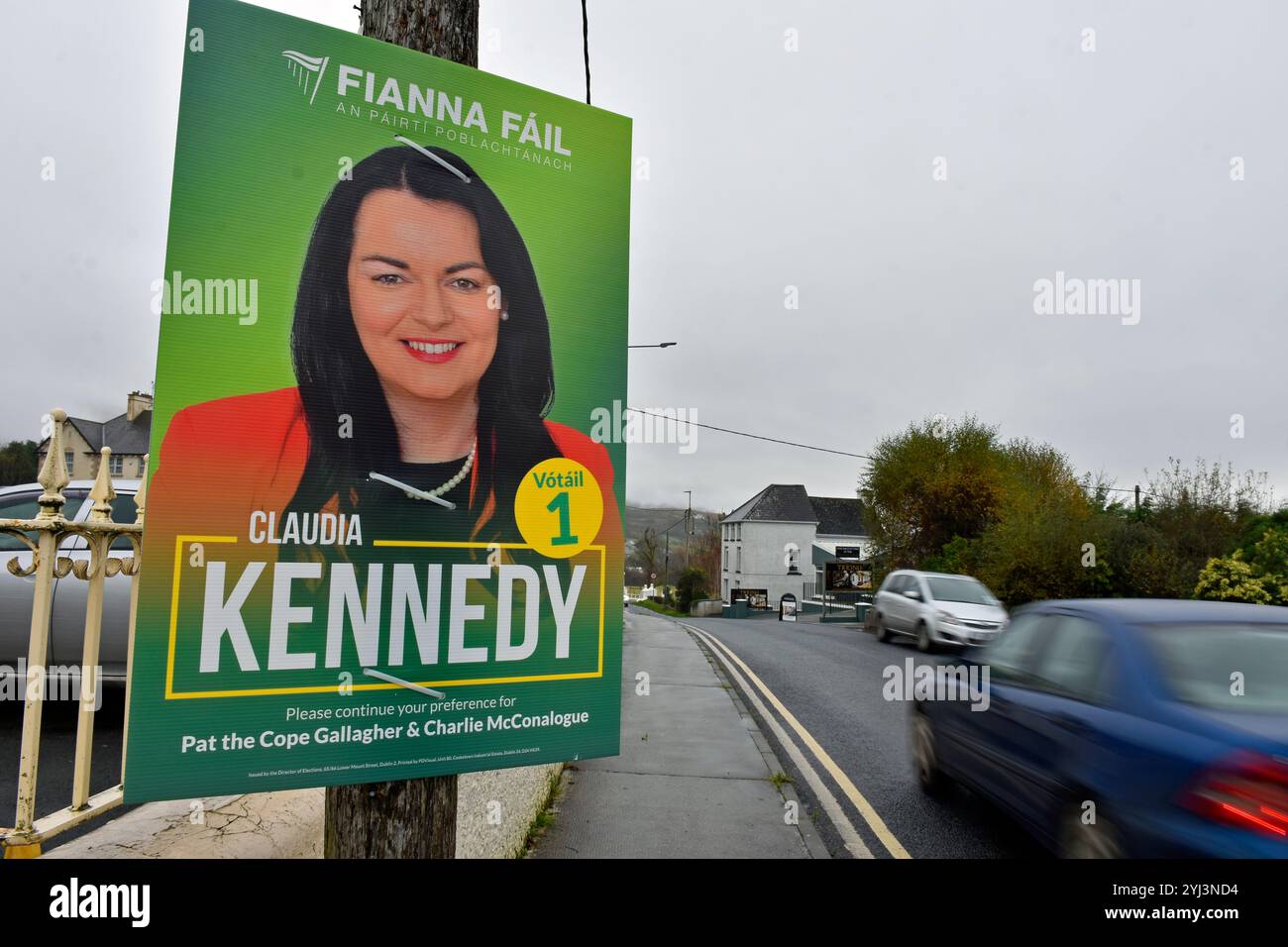 Irish general election poster for Claudia Kennedy in Ardara, County ...