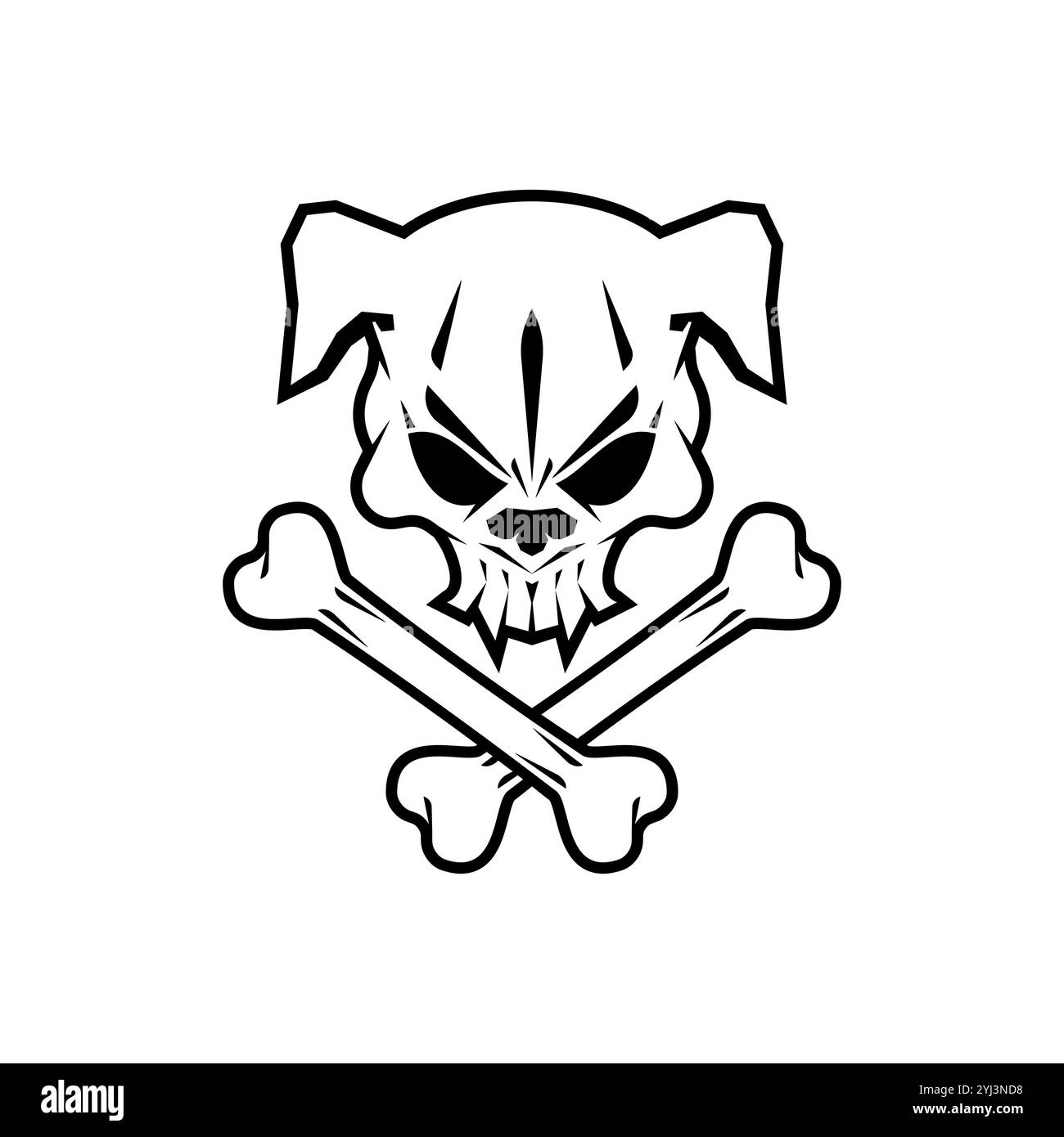 Dog skeleton engraving Cut Out Stock Images & Pictures - Alamy