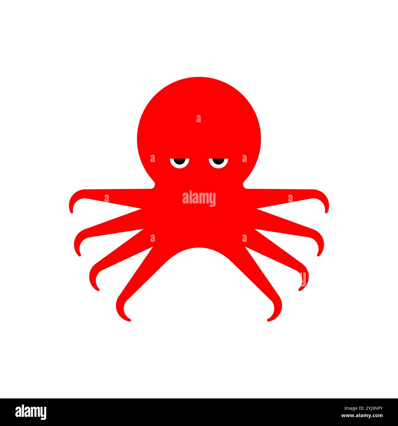 Octopus cartoon character. devilfish Vector illustration Stock Vector ...