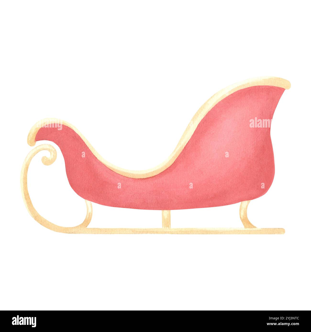 Santa sleigh and reindeer hand drawn Cut Out Stock Images & Pictures ...