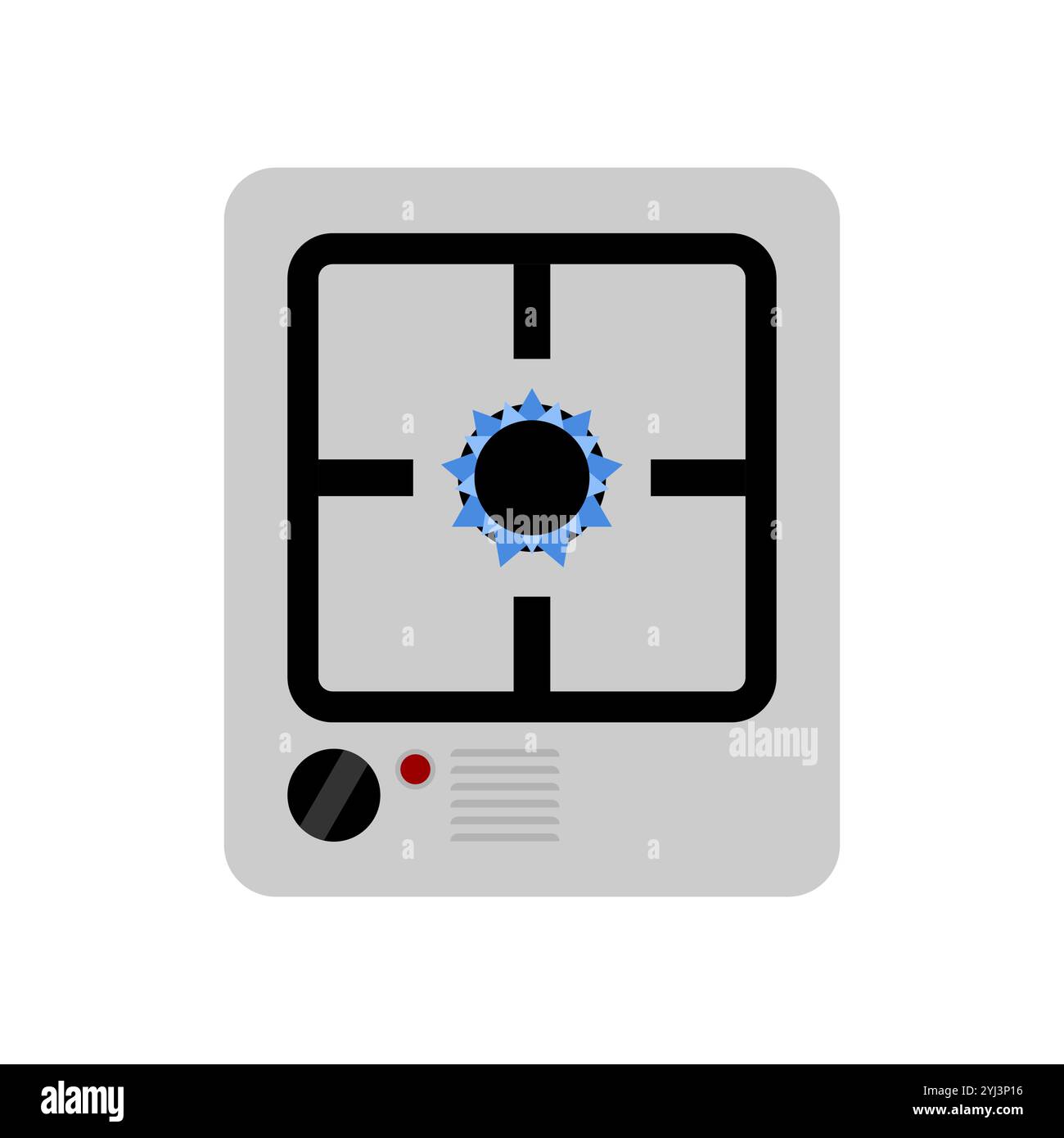 Single burner gas hob Vector illustration Stock Vector Image & Art - Alamy