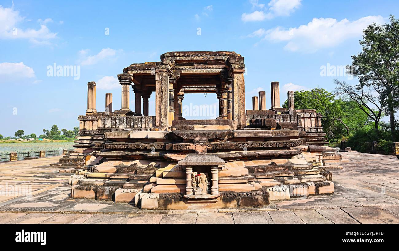 View of an ancient 12th-century Chandela dynasty temple dedicated to ...