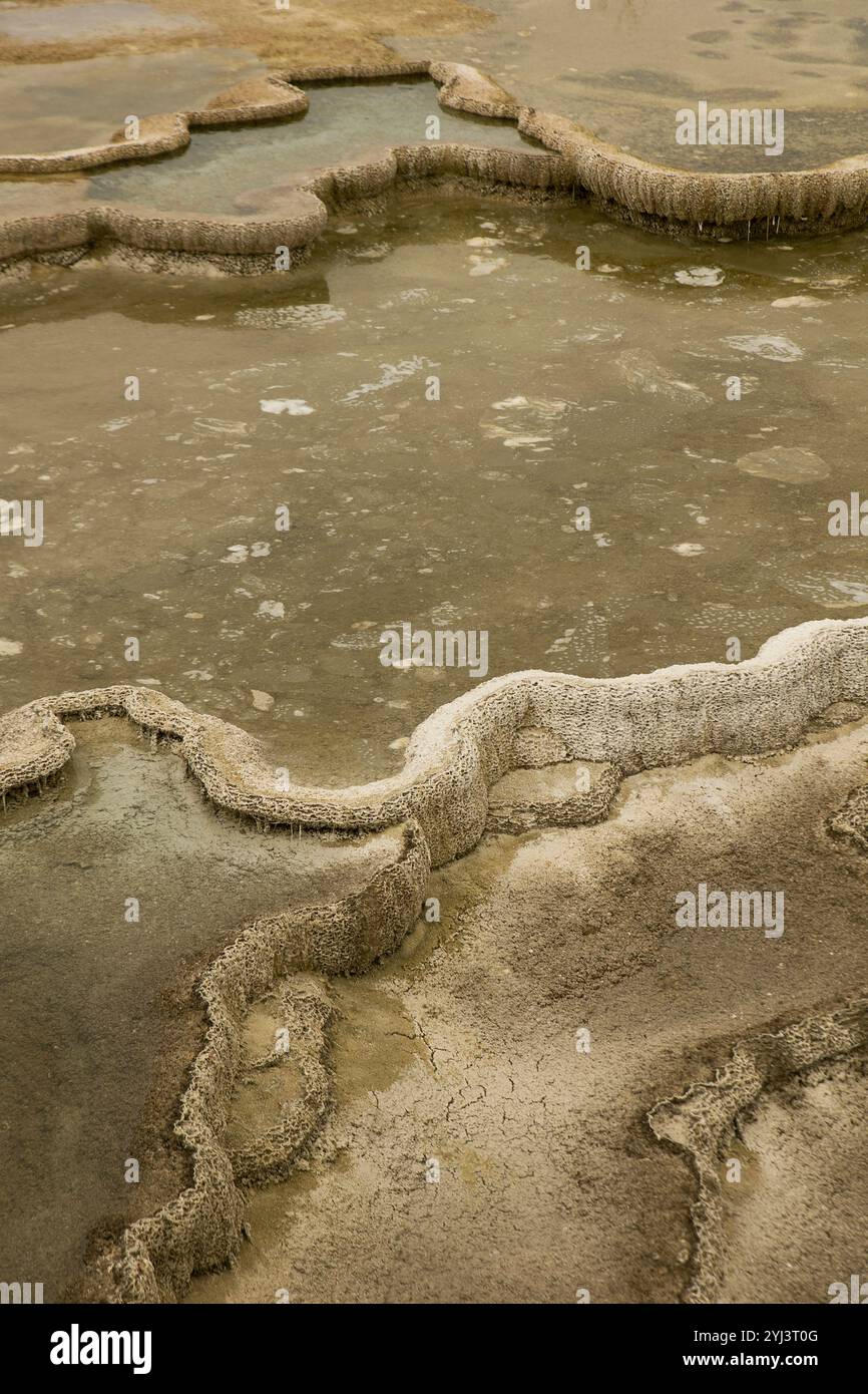 Textures and colors of the terrain in Yellowstone National Park V, USA ...