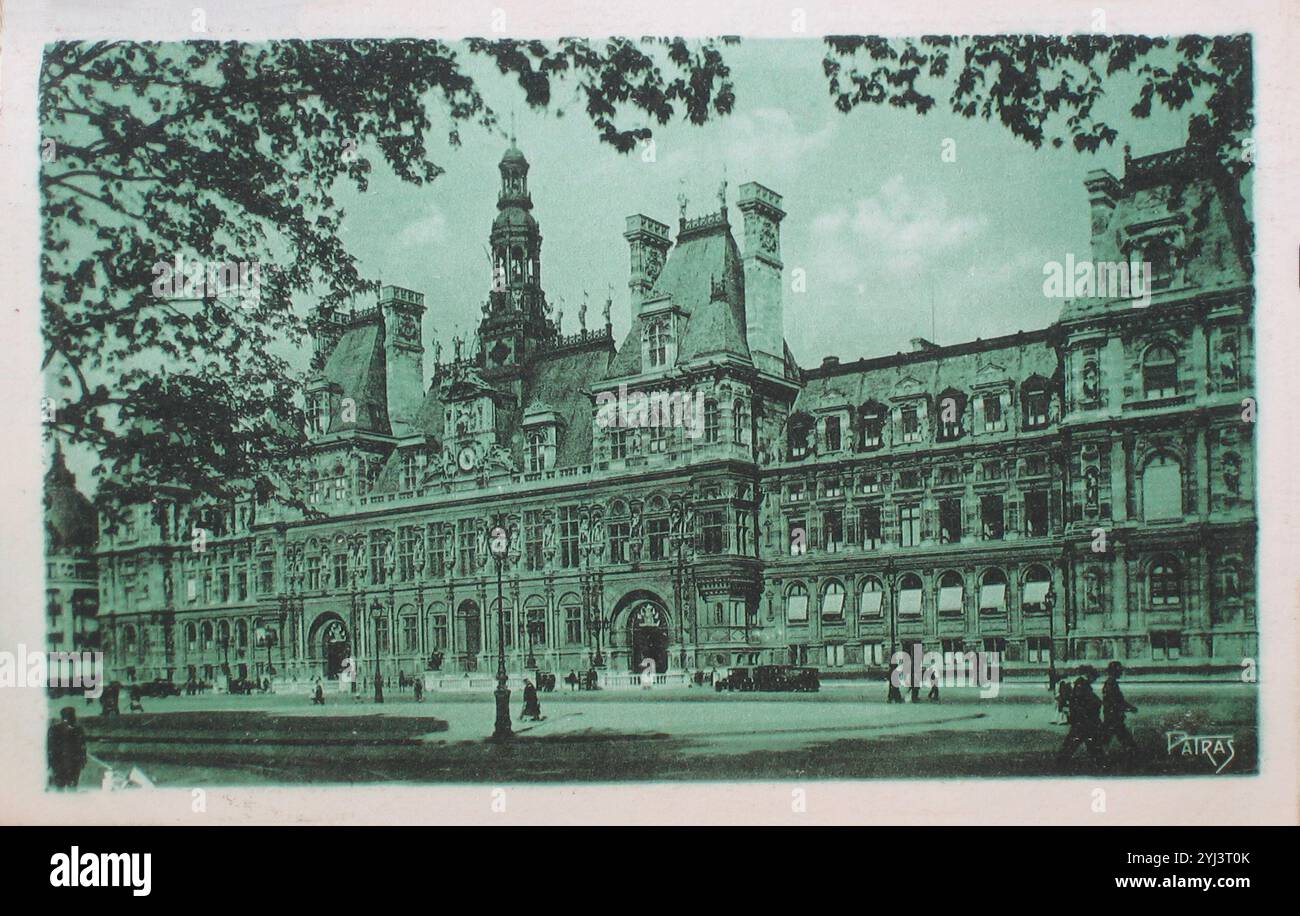 Vintage photo of Paris, the Pretty Corners of Paris, Hôtel de Ville ...