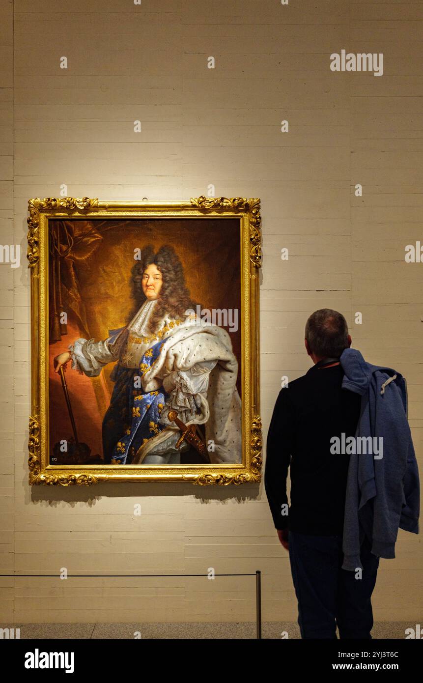 Louis XIV of France. Oil on canvas. About 1702 by Workshop of Hyacinthe ...