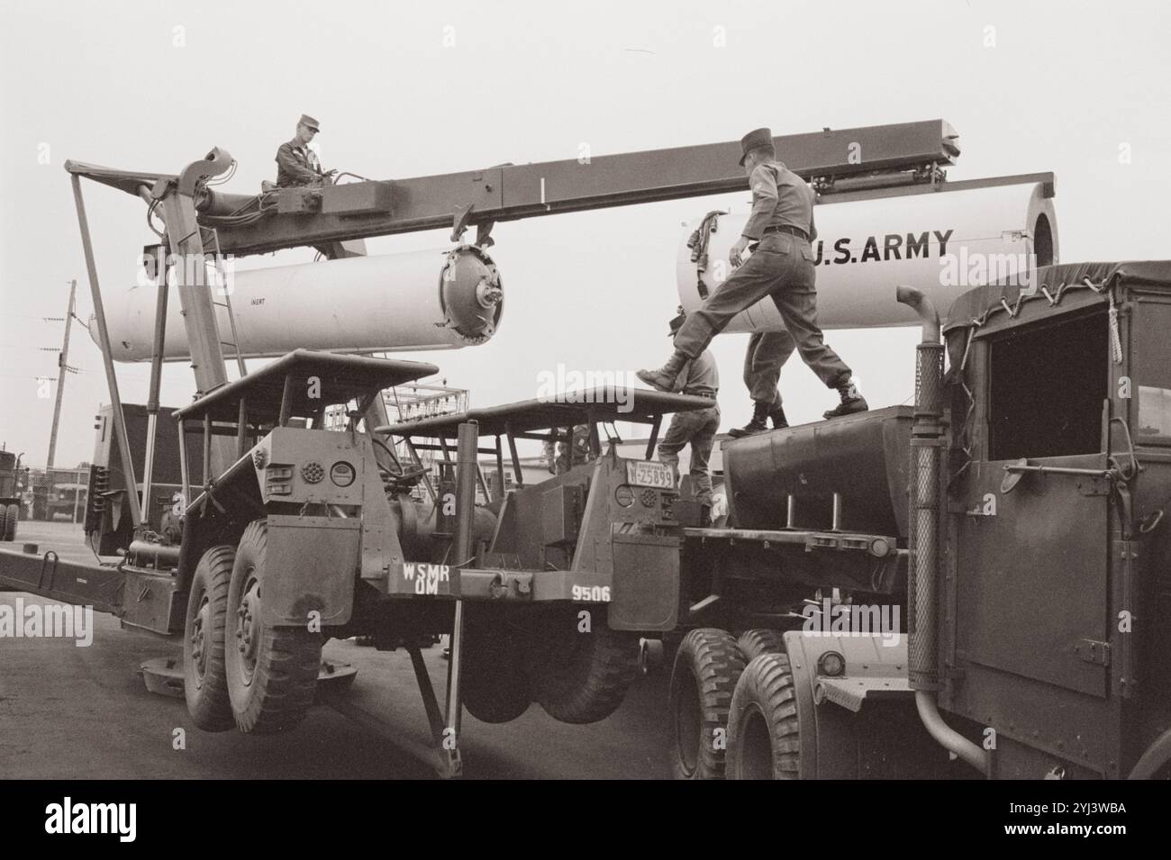 Soldiers on truck carrying a U.S. Army Sergeant surface-to-surface ...