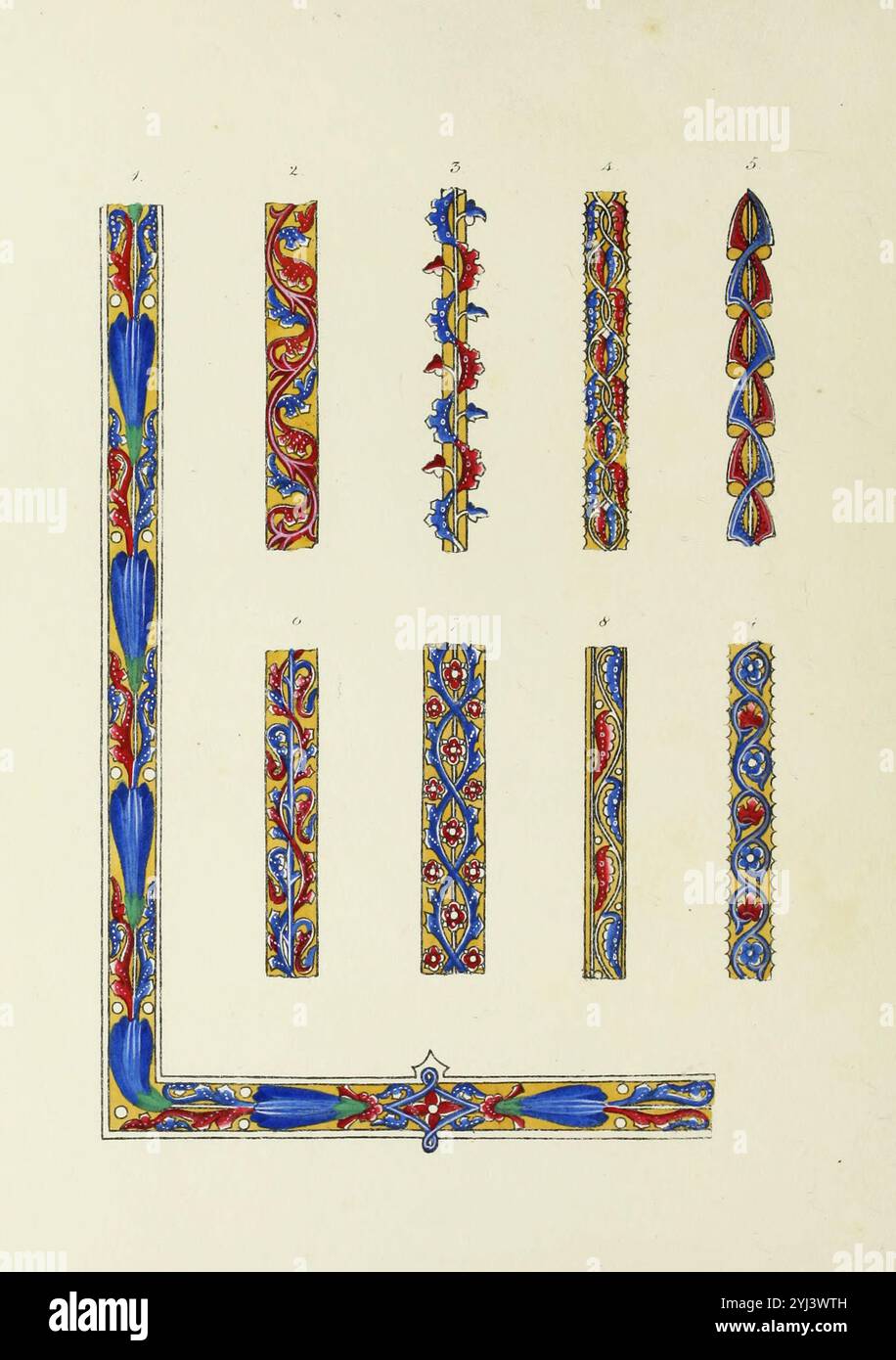 This elegant border is from a service book in the Harleian collection ...