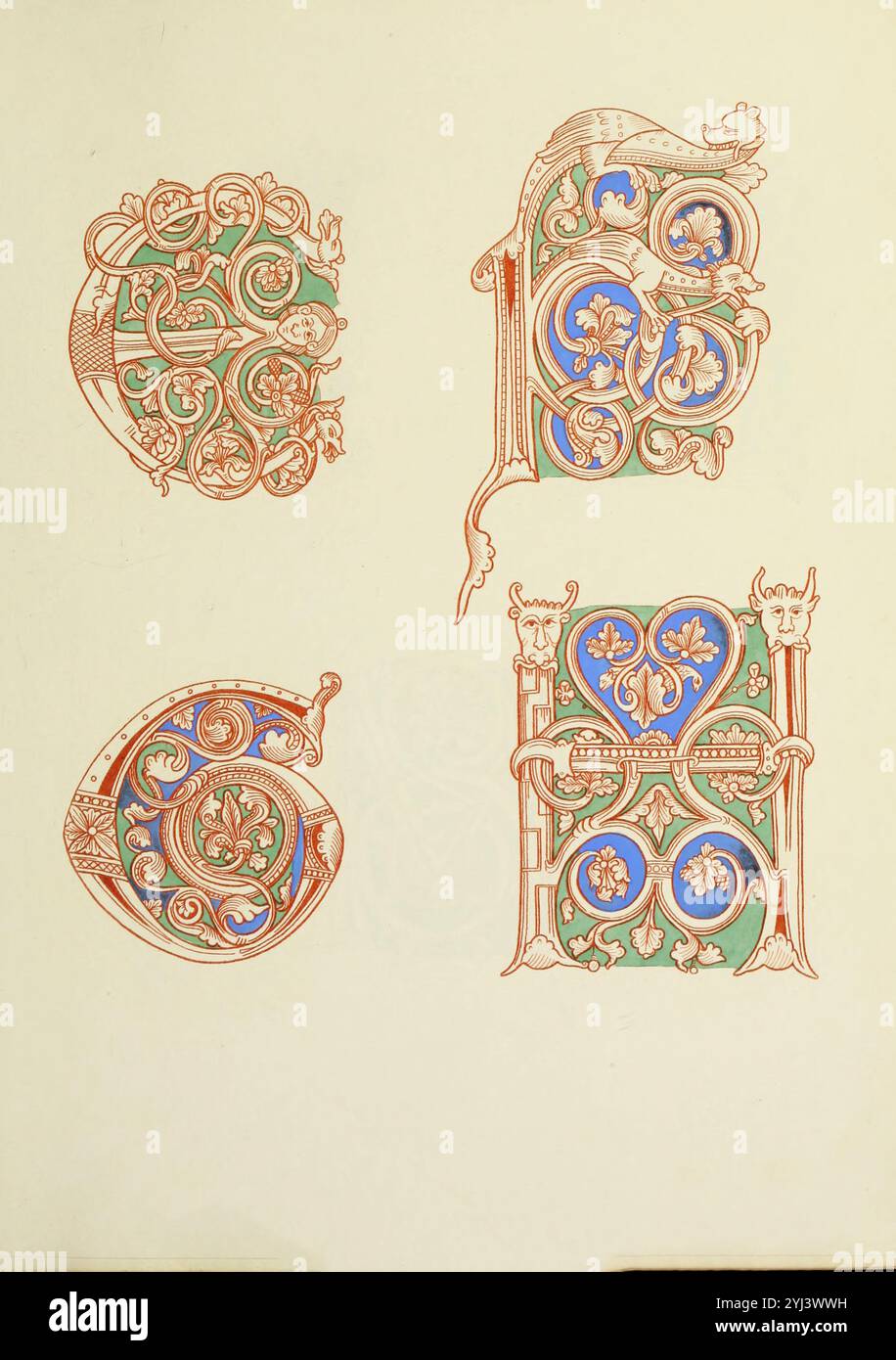 Illuminated medieval alphabet letters hi-res stock photography and ...