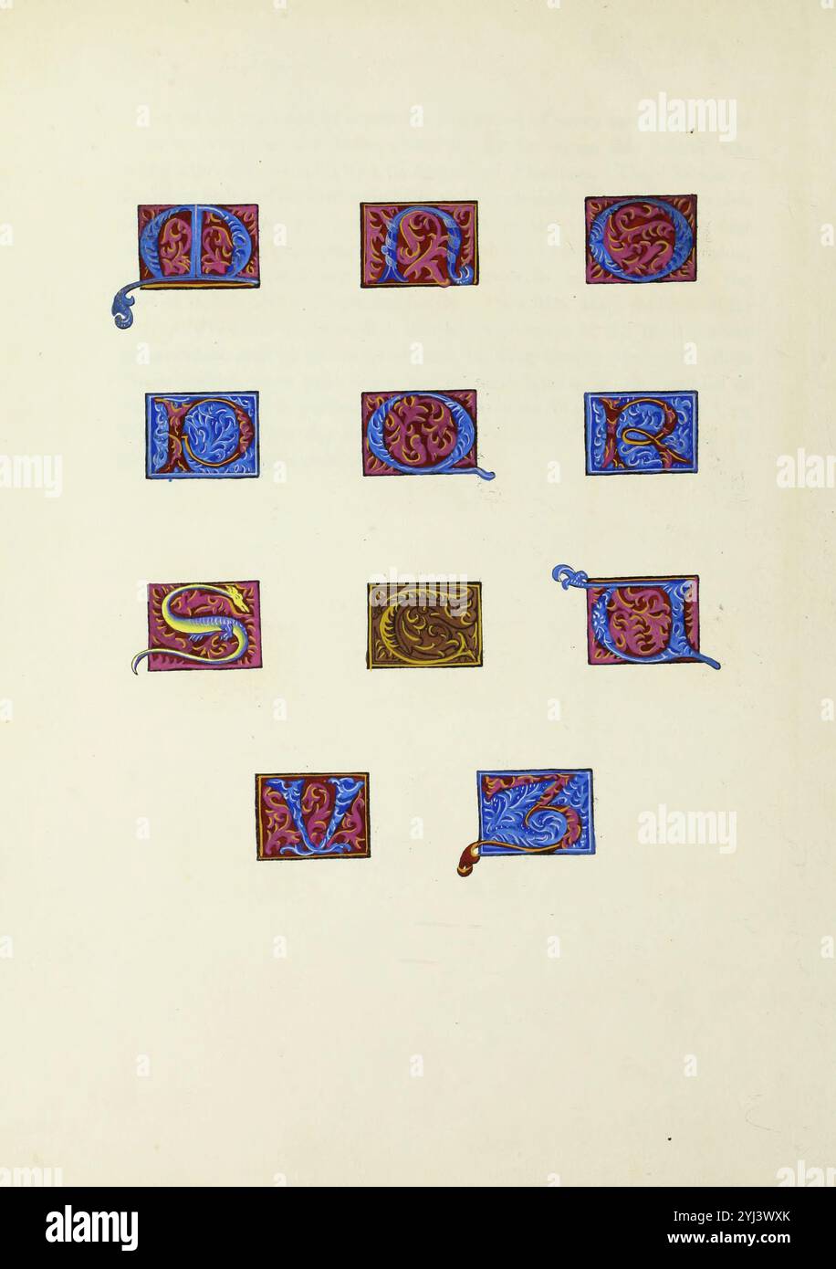 Illuminated manuscript alphabet hi-res stock photography and images - Alamy