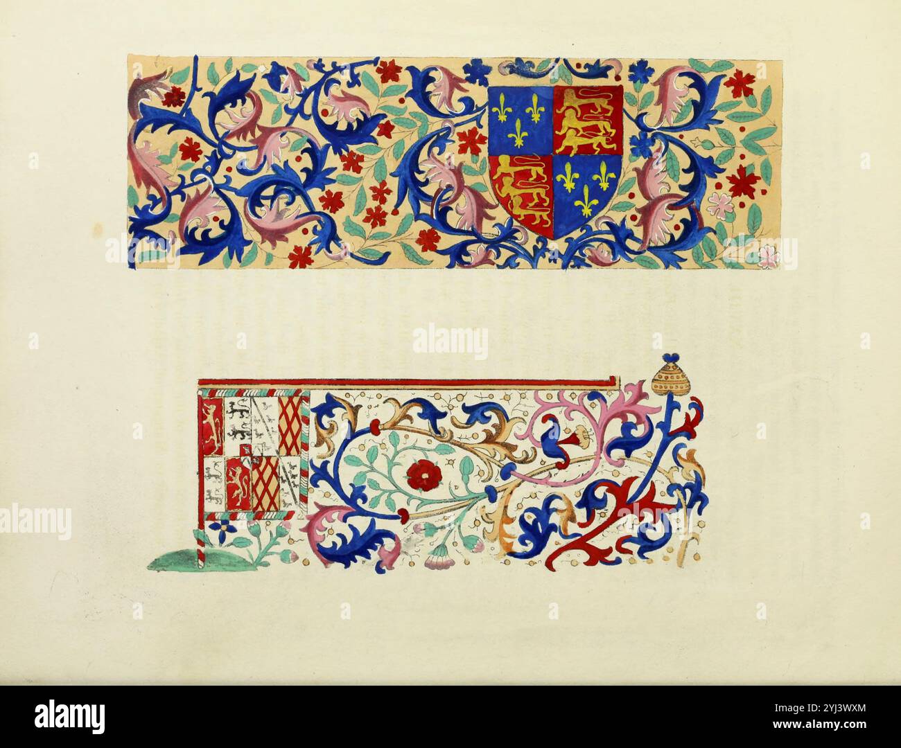 Arms and borders. 15th century. London. 1833 Edward the Fourth's arms ...