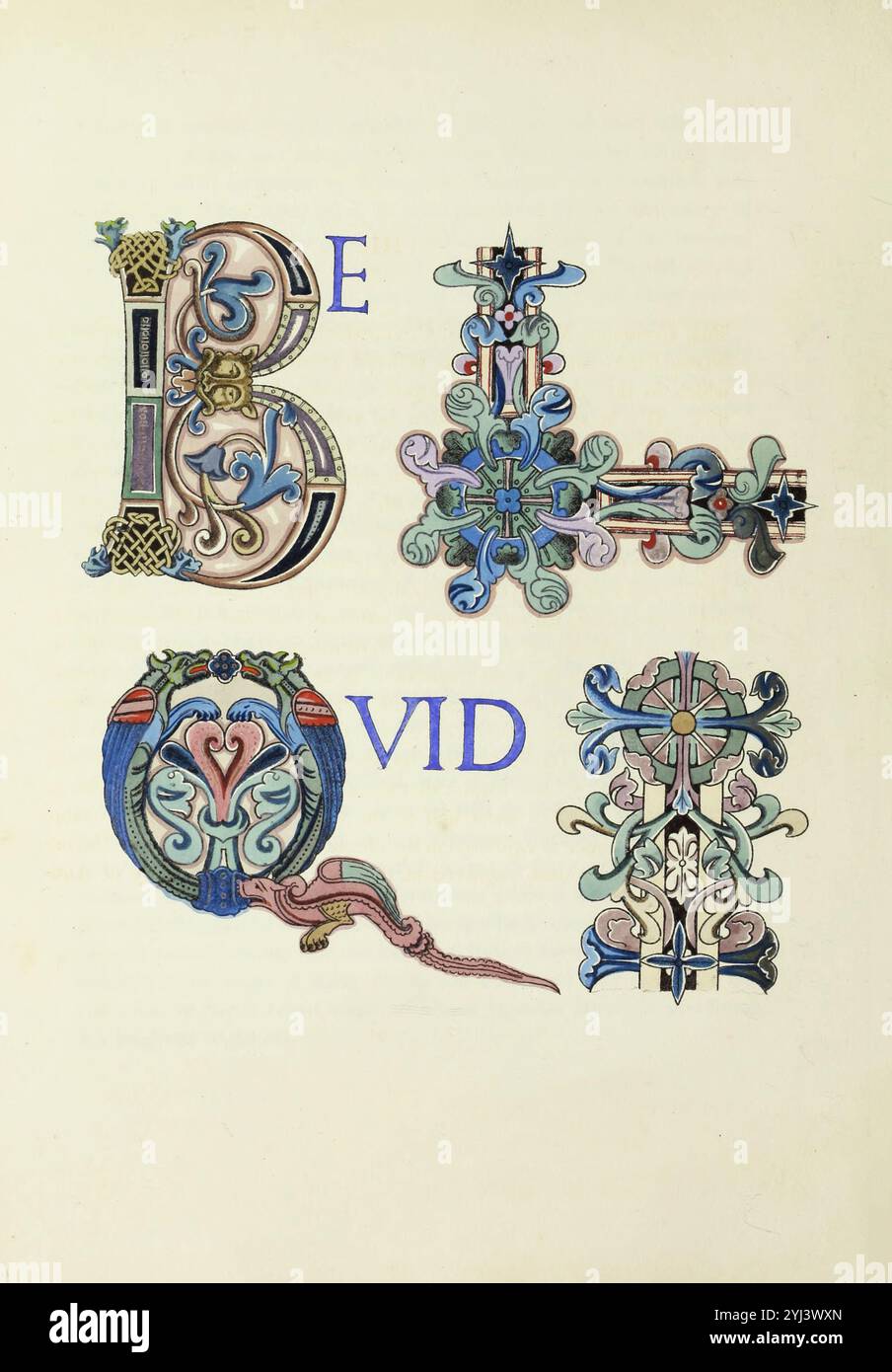 The Cottonian manuscript Tiberius, C. vi. (Tiberius Psalter), which ...