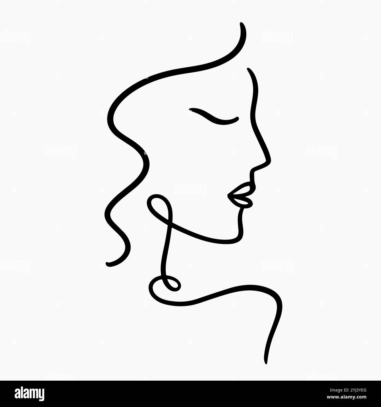 Minimalistic one line drawing Black and White Stock Photos & Images - Alamy