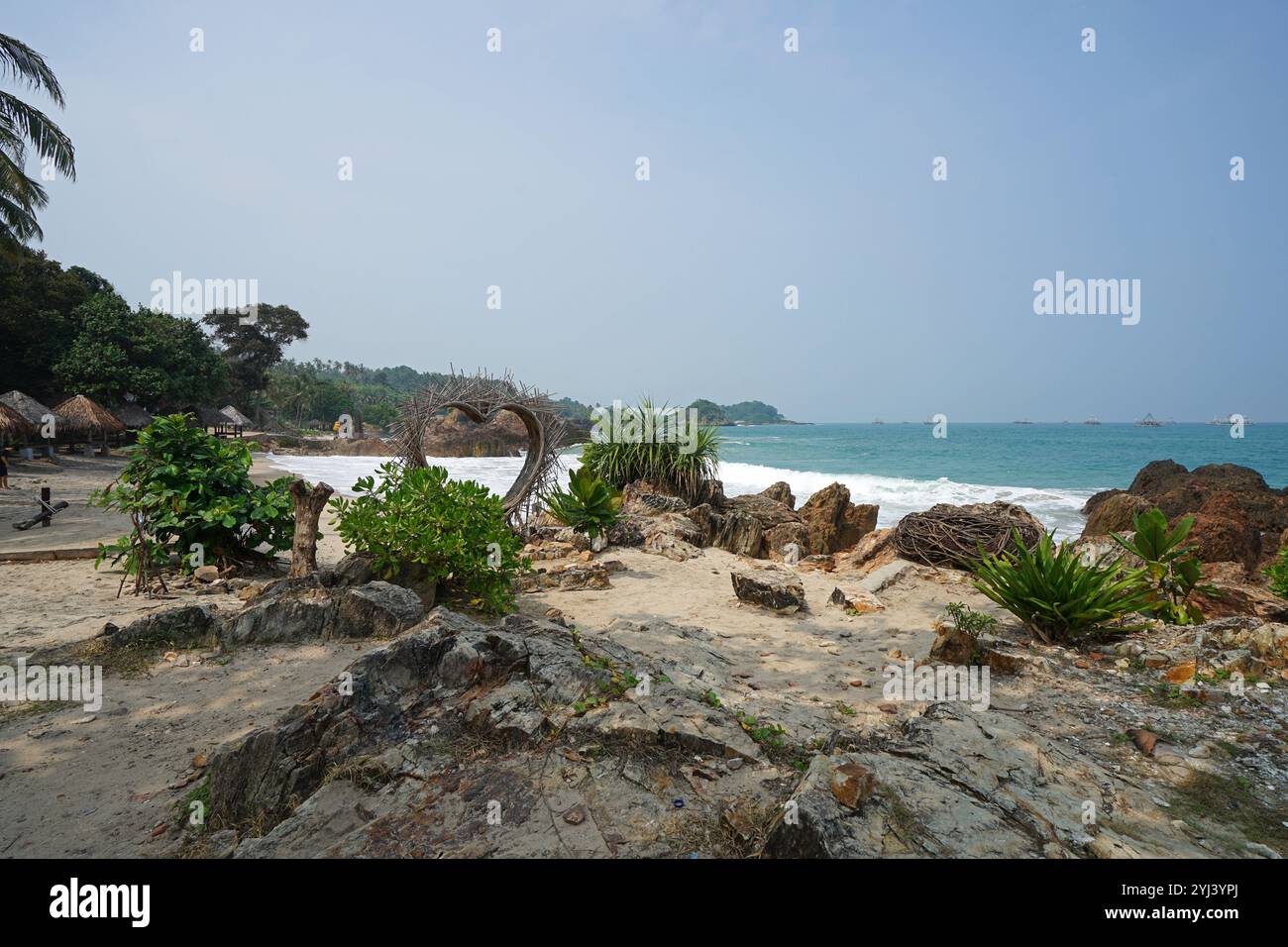 Pantai Marina Beach, Kalianda, Lampung, Sumatera, Indonesia Stock Photo ...