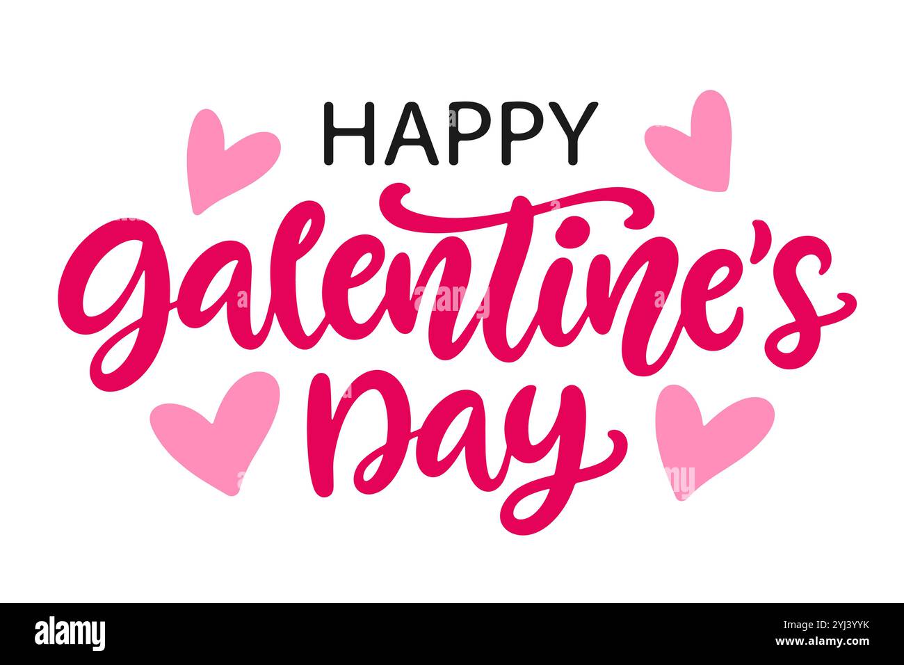 Happy valentine day writing text Stock Vector Images - Alamy