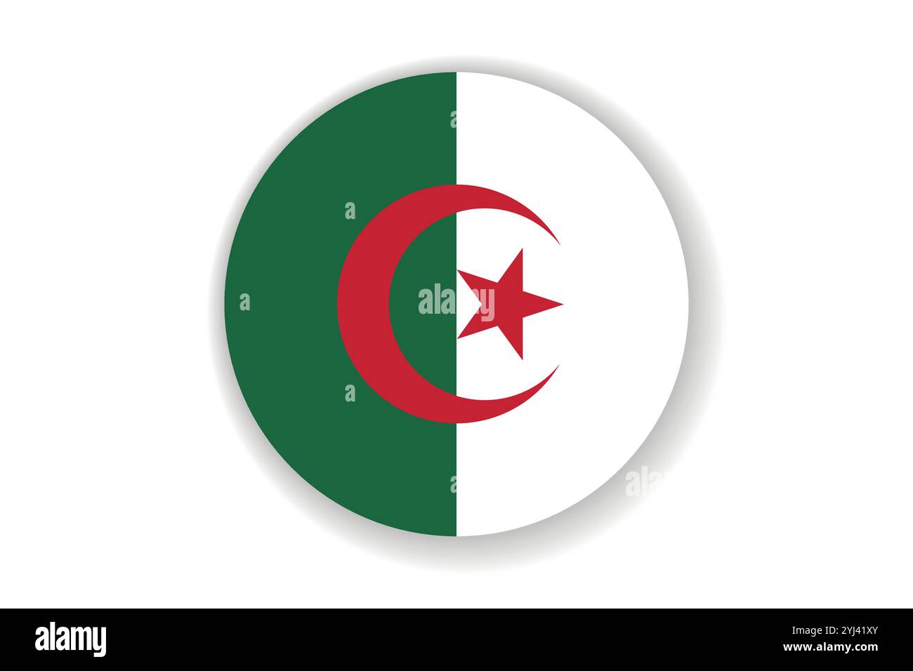 Flag of Algeria. Algerian national symbol in official colors. Template ...