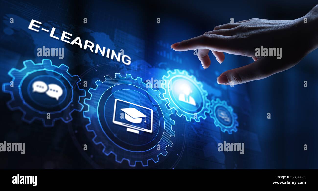 E-learning, Online education, internet studying. Business, technology ...