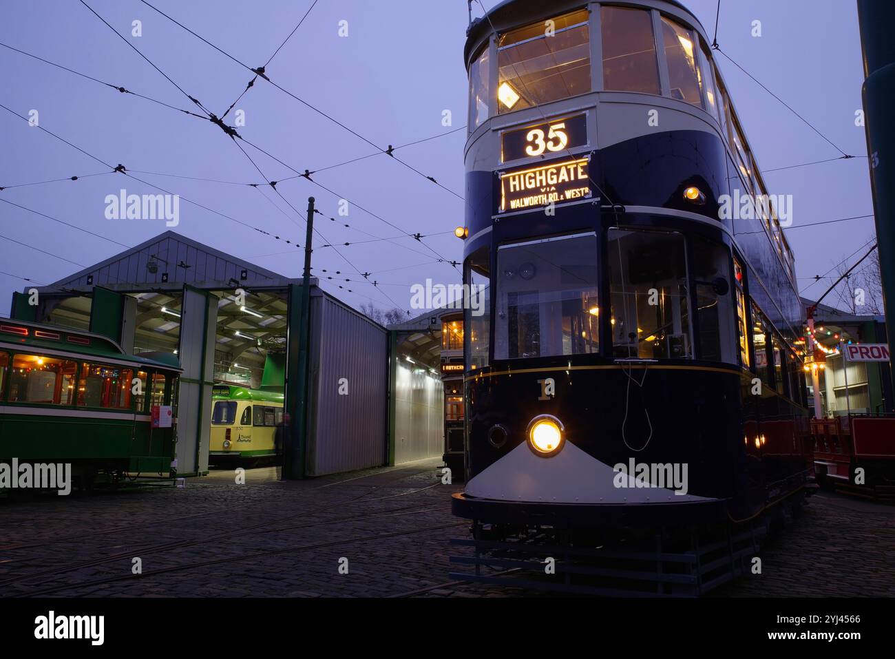Crich, Tramway, Museum, Village Stock Photo - Alamy