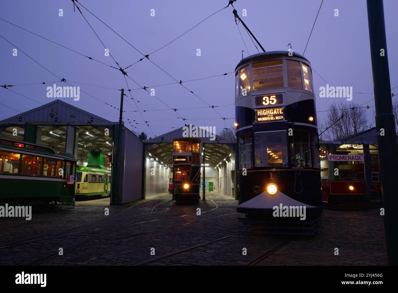 Crich, Tramway, Museum, Village Stock Photo - Alamy