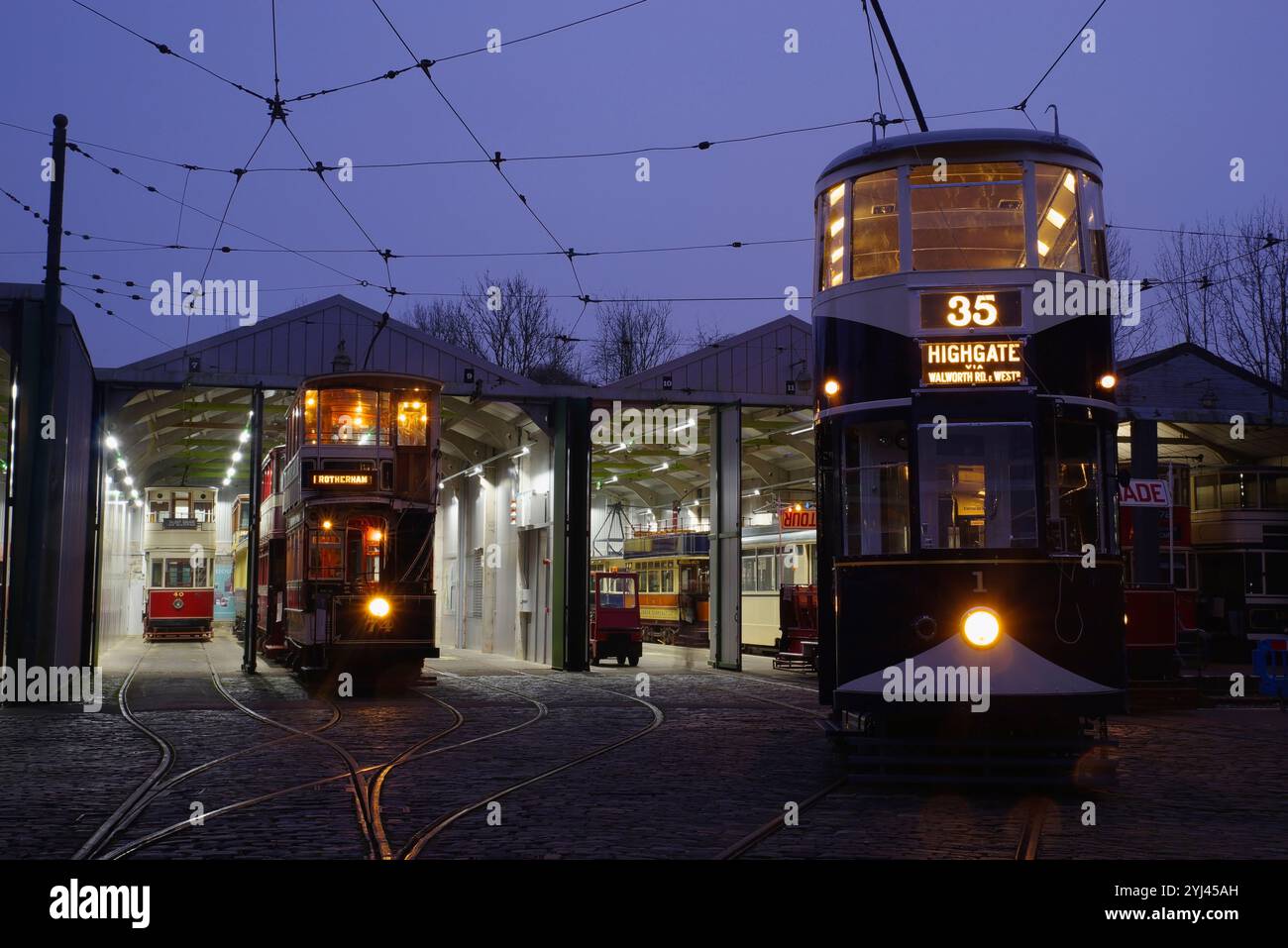 Crich, Tramway, Museum, Village Stock Photo - Alamy