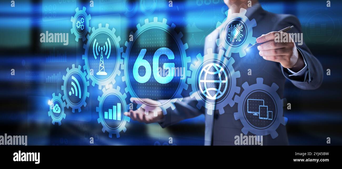 6G New generation high speed wireless mobile internet connection ...