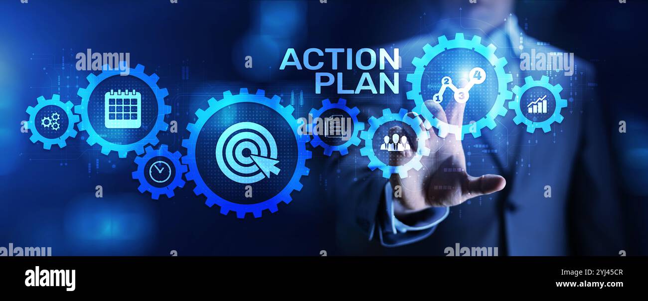 Action plan planning project management business finance concept Stock ...