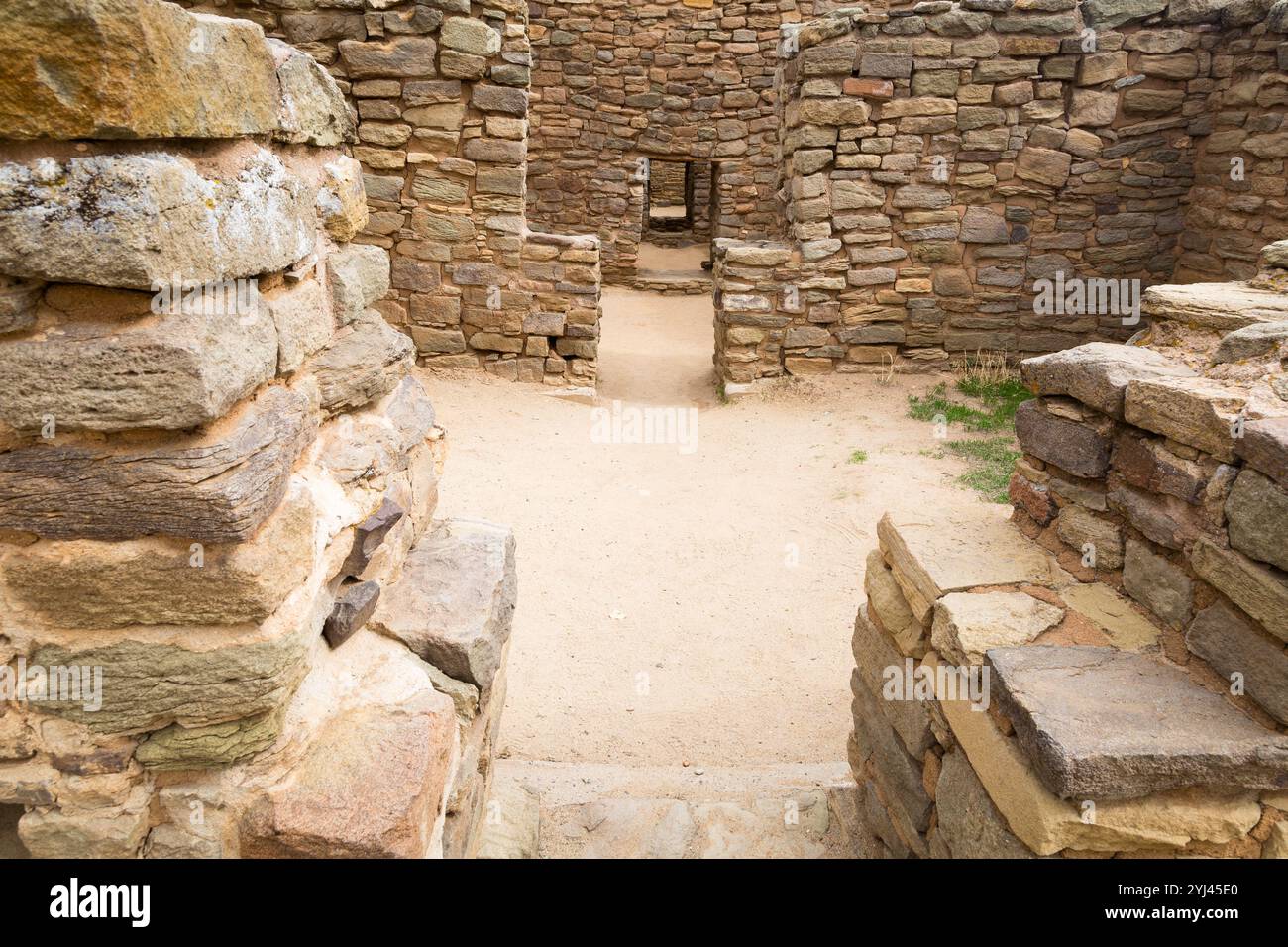 Passages leading into the interior of Indian ruins, Aztec Ruins ...