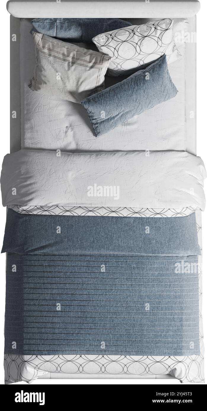 Single bed top view hi-res stock photography and images - Alamy