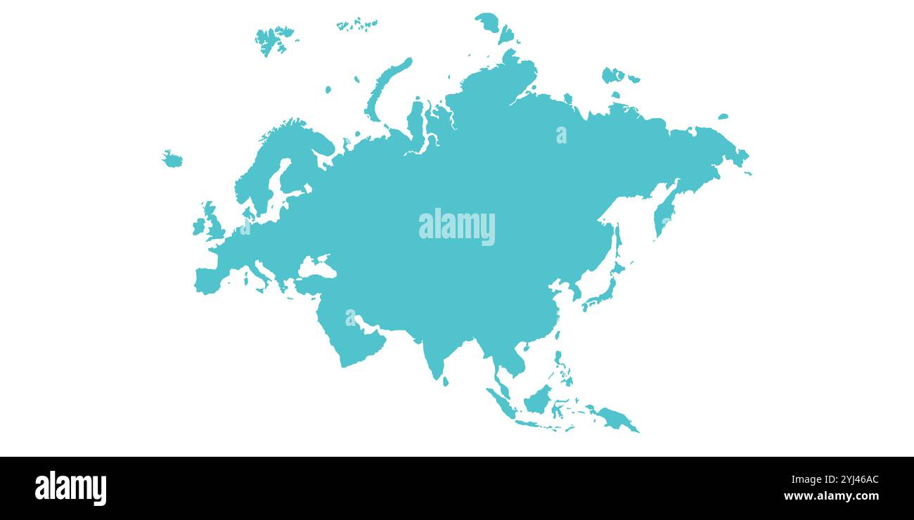 Map of Eurasia, sign silhouette. World Map Globe. Vector Illustration ...