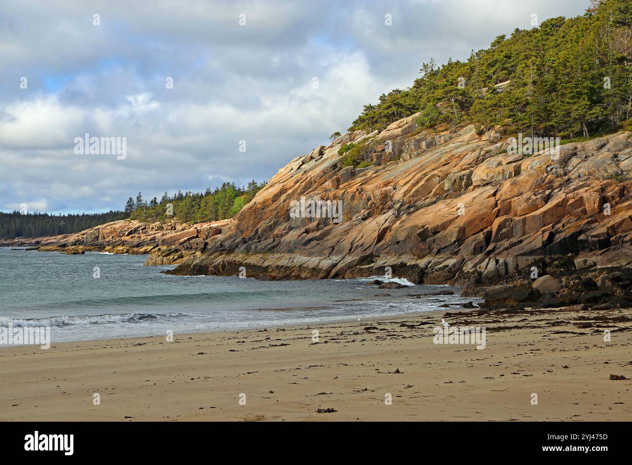 Cliffs of Sand beach - Acadia National Park, Maine, USA Stock Photo - Alamy