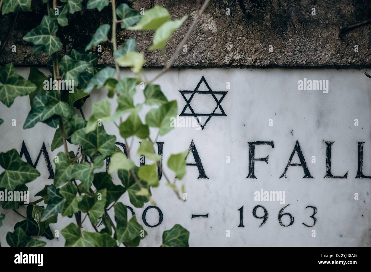 Zagreb, Croatia - August 15, 2024: A close-up of a burial at Mirogoj ...