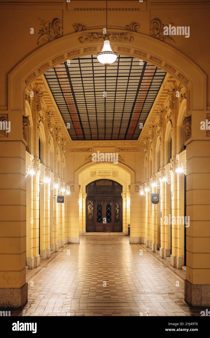 Zagreb, Croatia - August 15, 2024: The Oktogon gallery, a popular ...