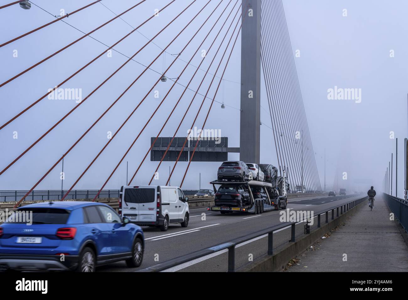 Friedrich-Ebert-Bridge over the Rhine near Bonn, also called North ...