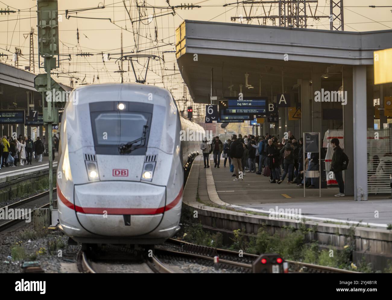 North Rhine-Westphalia, Germany, ICE train at Essen central station, on ...