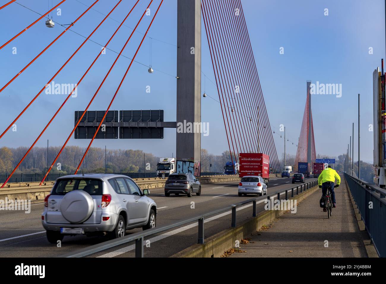 Friedrich Ebert Bridge over the Rhine near Bonn, also known as the ...