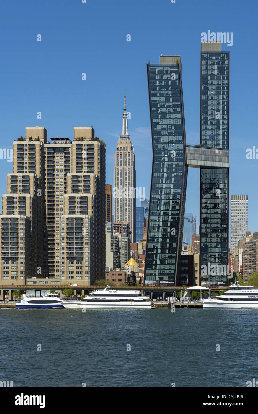 American Copper Buldings and Empire State Building, seen from the East ...