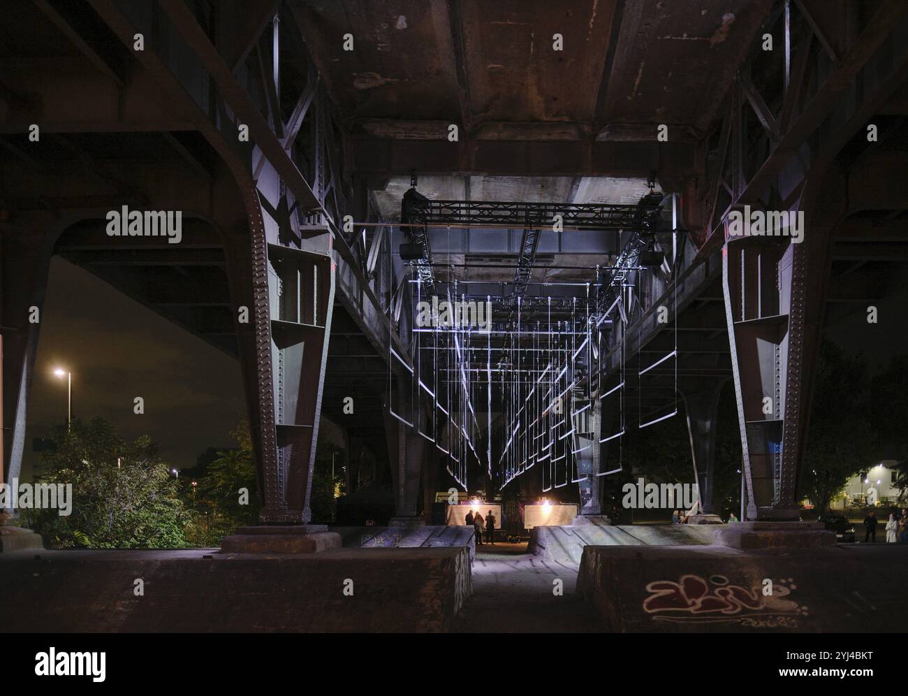 Germany, Berlin, 8 October 2024, Festival of Lights, Siemensbahn ...