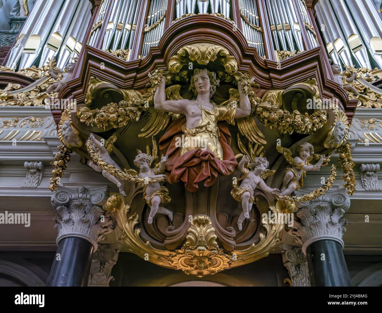 Detail of the lower part of the organ in St Bavo's Cathedral (De Grote ...