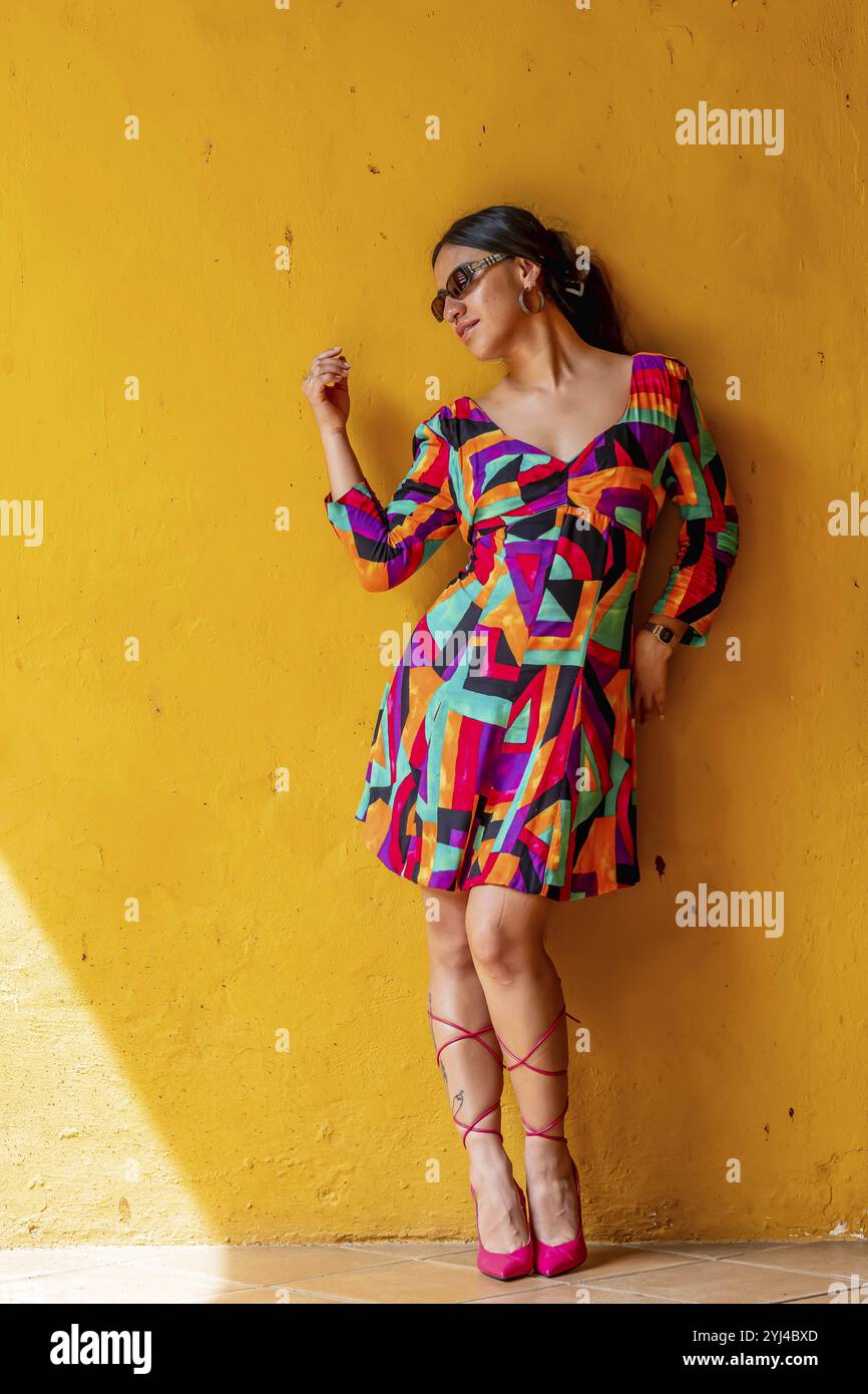 A gorgeous latin model enjoys a day at a local spa in Mexico Stock ...