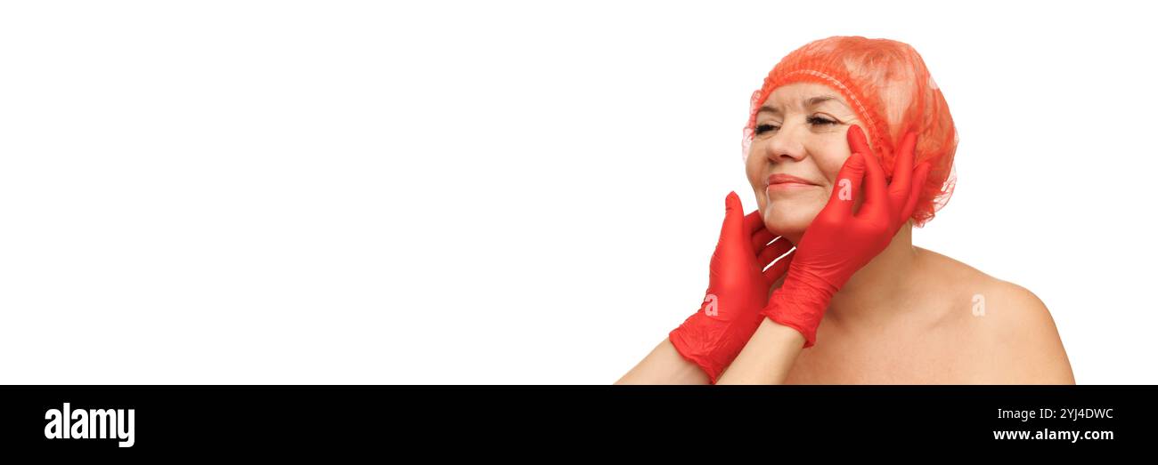 Face woman before plastic Cut Out Stock Images & Pictures - Alamy