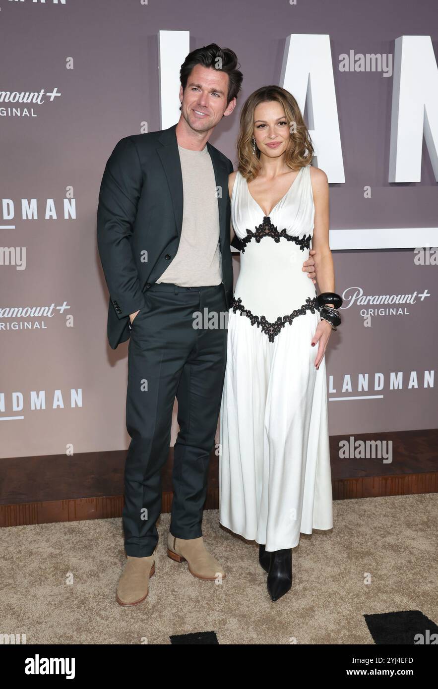 Los Angeles, Ca. 12th Nov, 2024. Kevin McGarry, Kayla Wallace dt the Landman premiere at ...