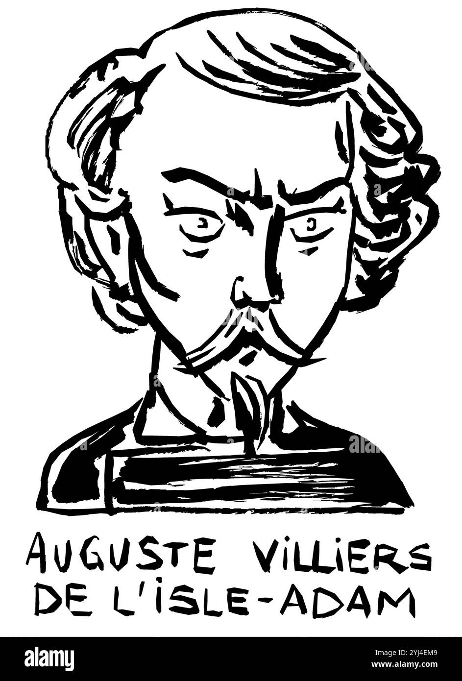 Auguste Villiers de l'Isle-Adam portrait Stock Photo - Alamy